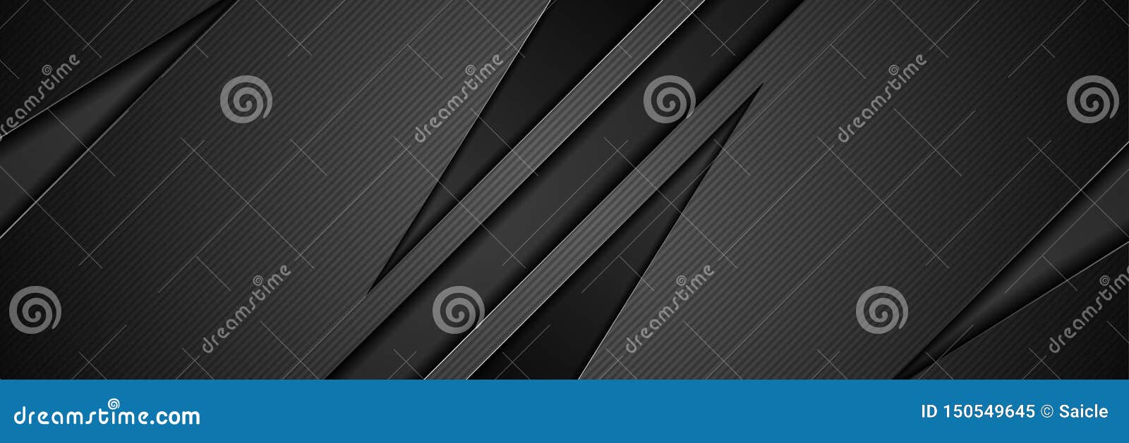 Abstract Black Concept Tech Banner Design Stock Vector - Illustration ...