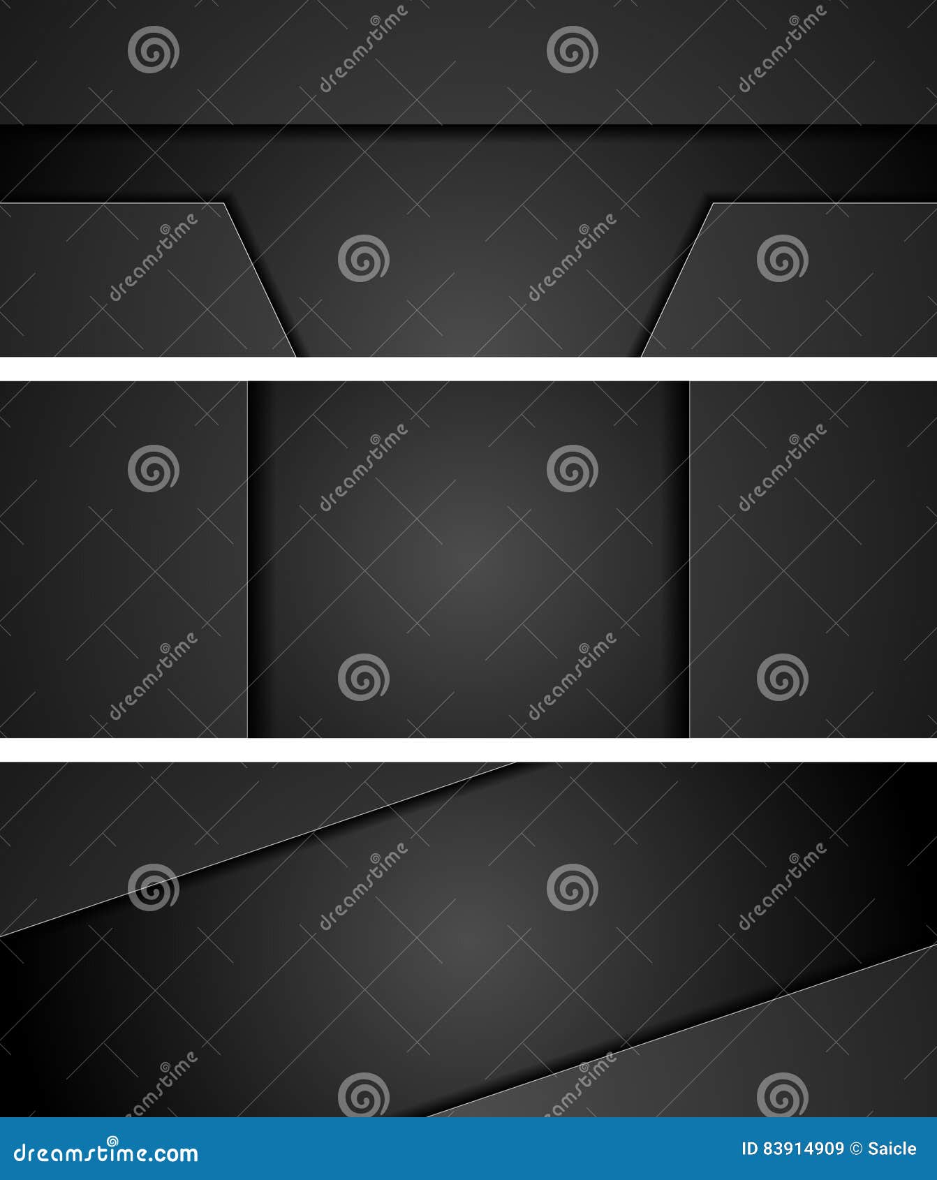 Abstract Black Concept Tech Web Banners Stock Vector - Illustration of ...