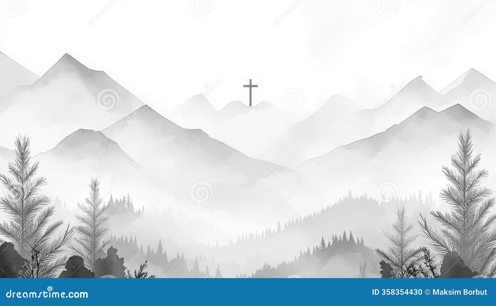 Abstract Black Cross Featuring a Splatter Pattern on a White Background ...