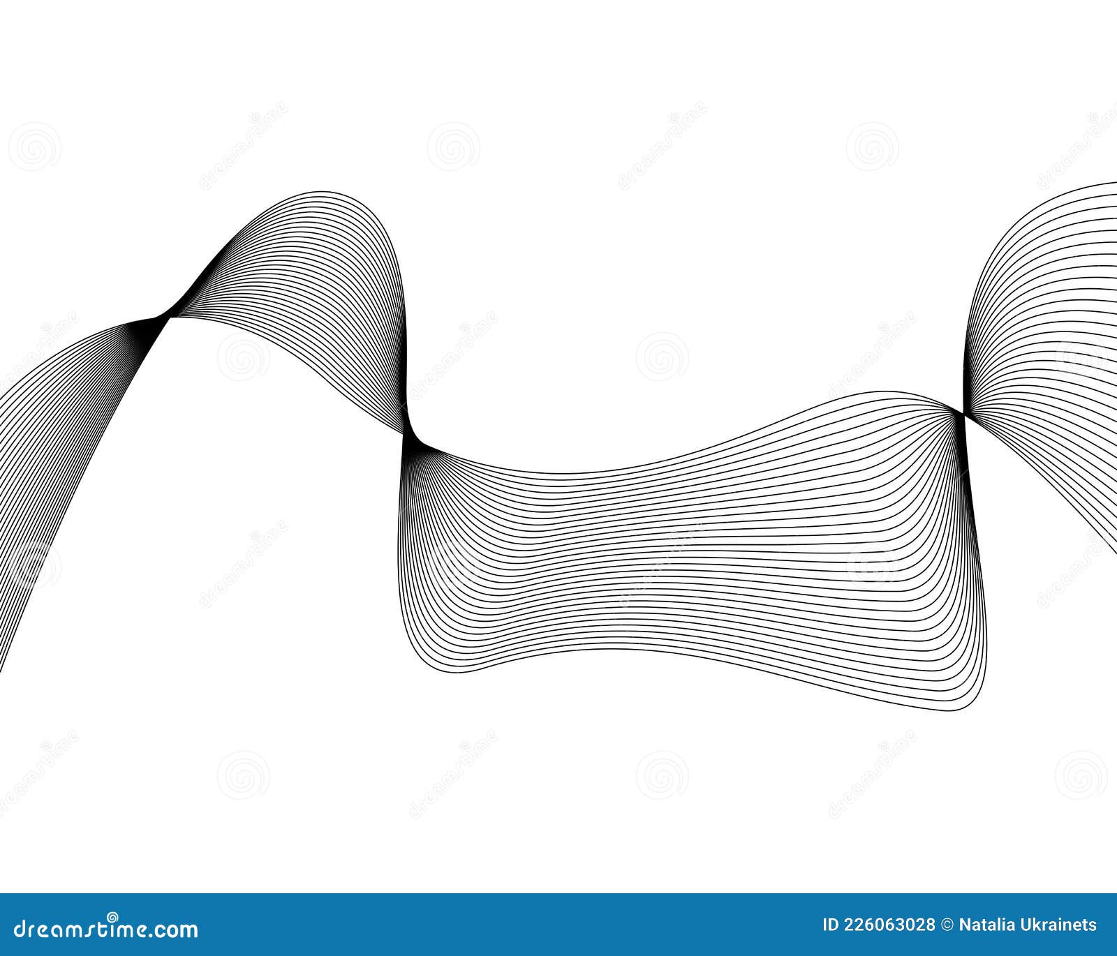 Abstract black curve line stock vector. Illustration of banner - 226063028