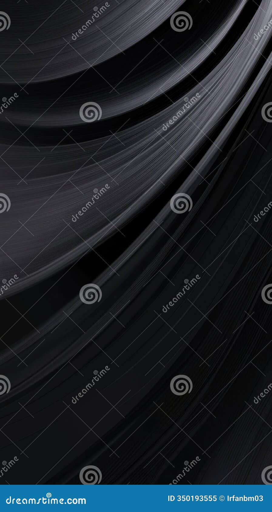 Abstract Black Curves, a Minimalist Design in Motion Stock Illustration ...
