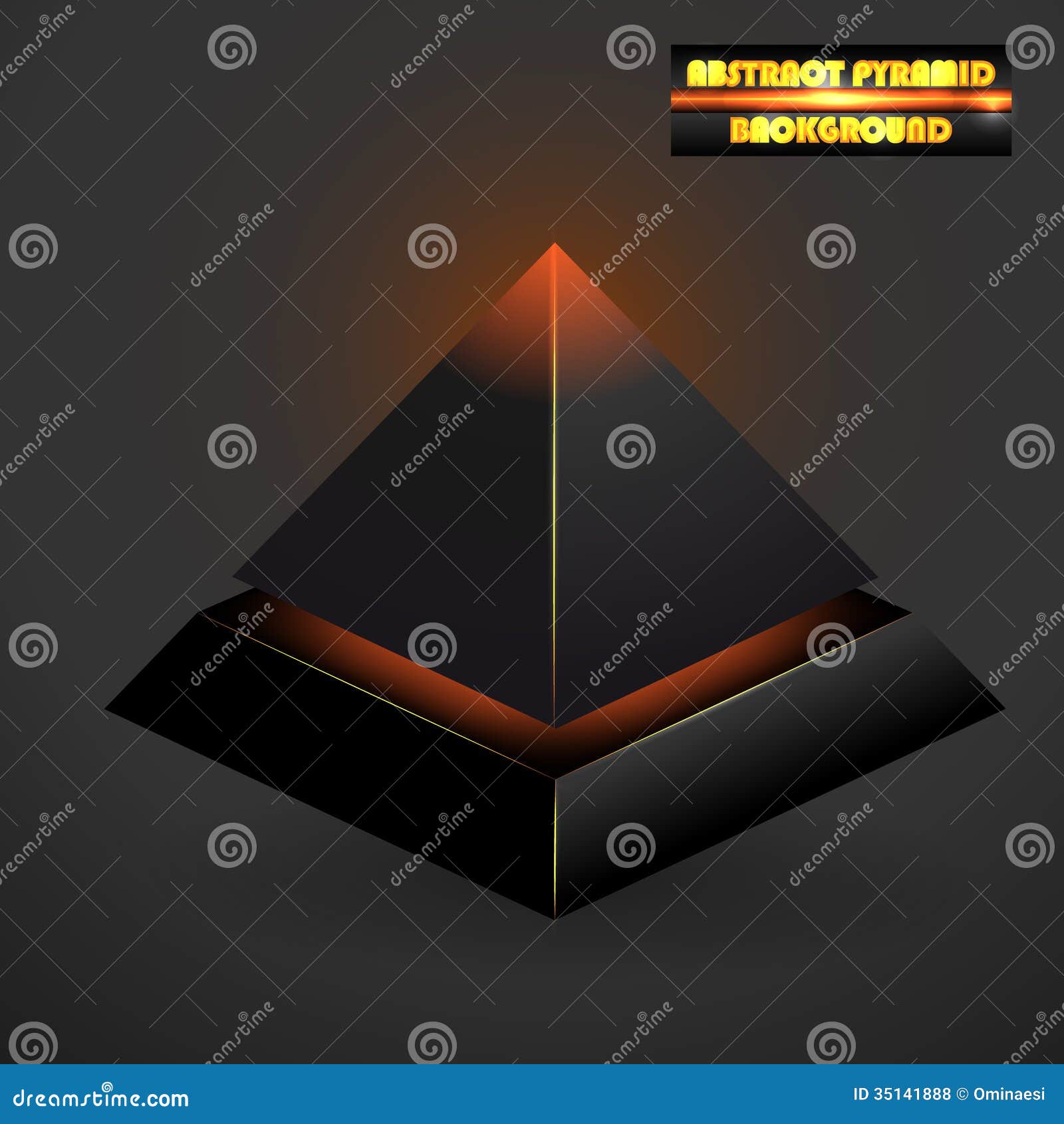 Abstract Black 3d Pyramid Vector Stock Vector - Illustration of ...