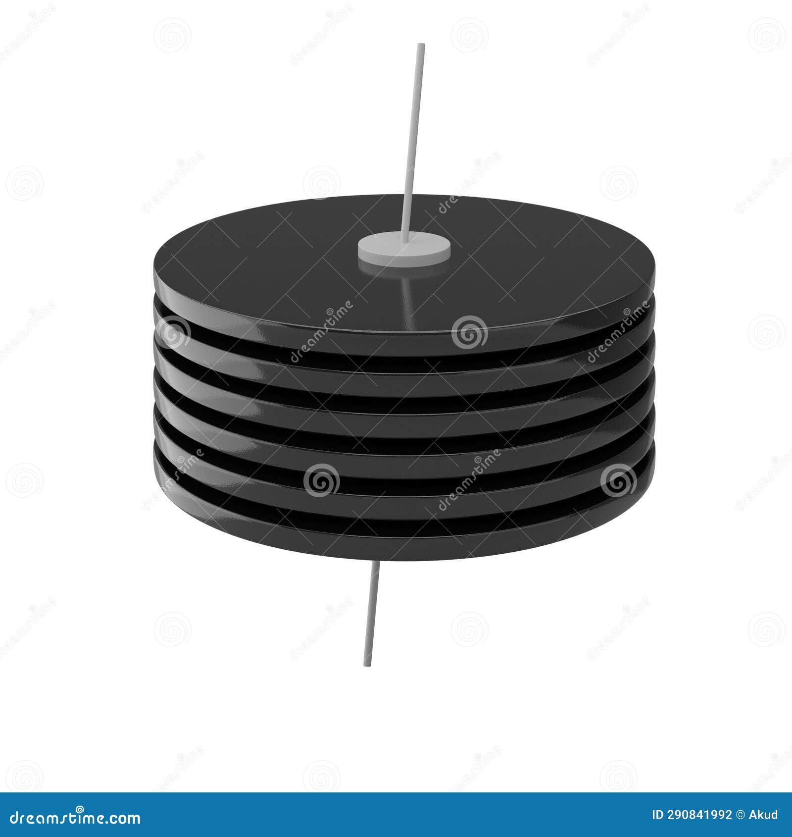 Abstract Black Disk Shapes Isolated on White Background Stock ...