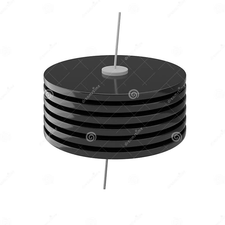 Abstract Black Disk Shapes Isolated on White Background Stock Illustration - Illustration of ...