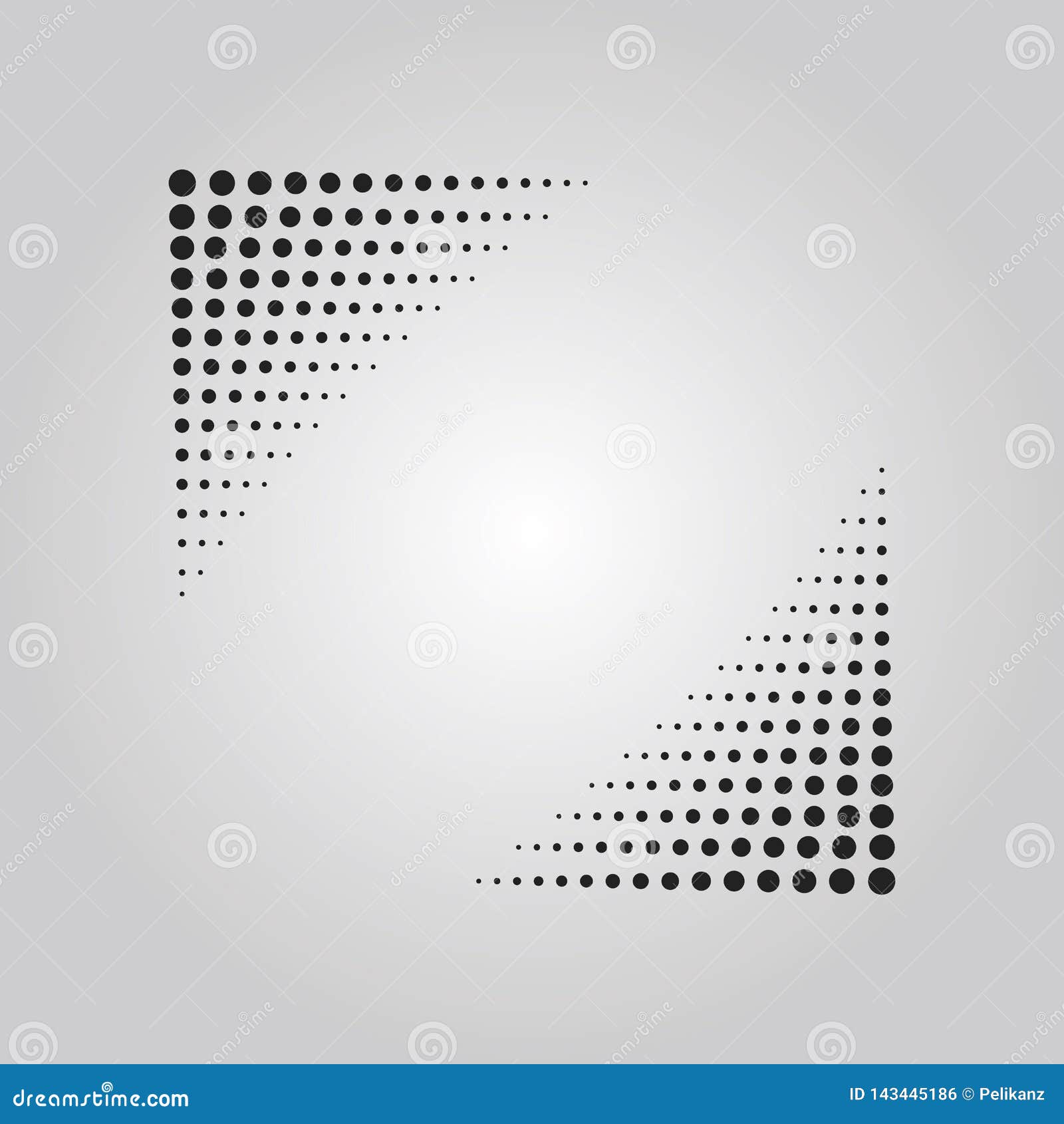 Abstract Black Dots Halftone Technique Effect in Shape of Triangle ...