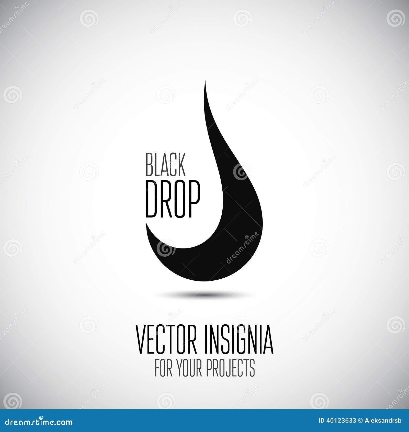 Abstract black drop icon stock vector. Illustration of black - 40123633