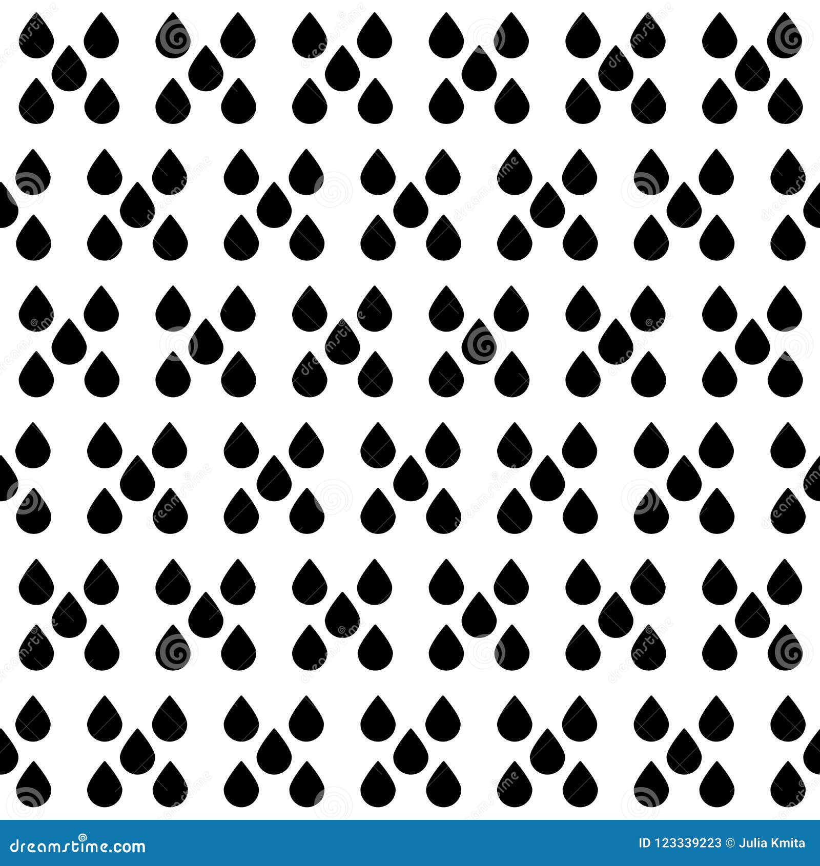 Abstract Black Drop Seamless Pattern Stock Illustration - Illustration ...