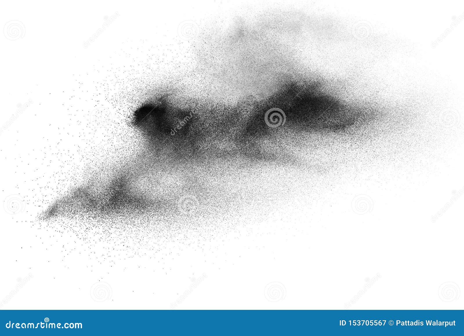 Abstract Black Dust Particles Splash on White Background Stock Image ...