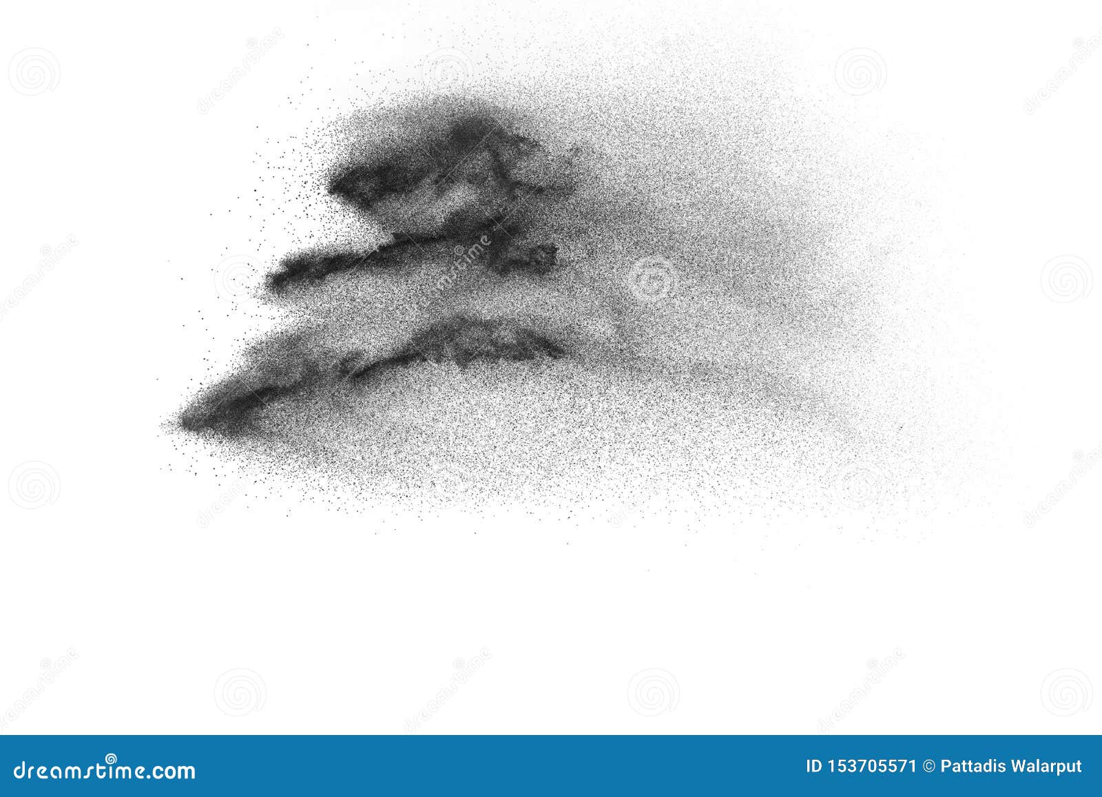 Abstract Black Dust Particles Splash on White Background Stock Image ...