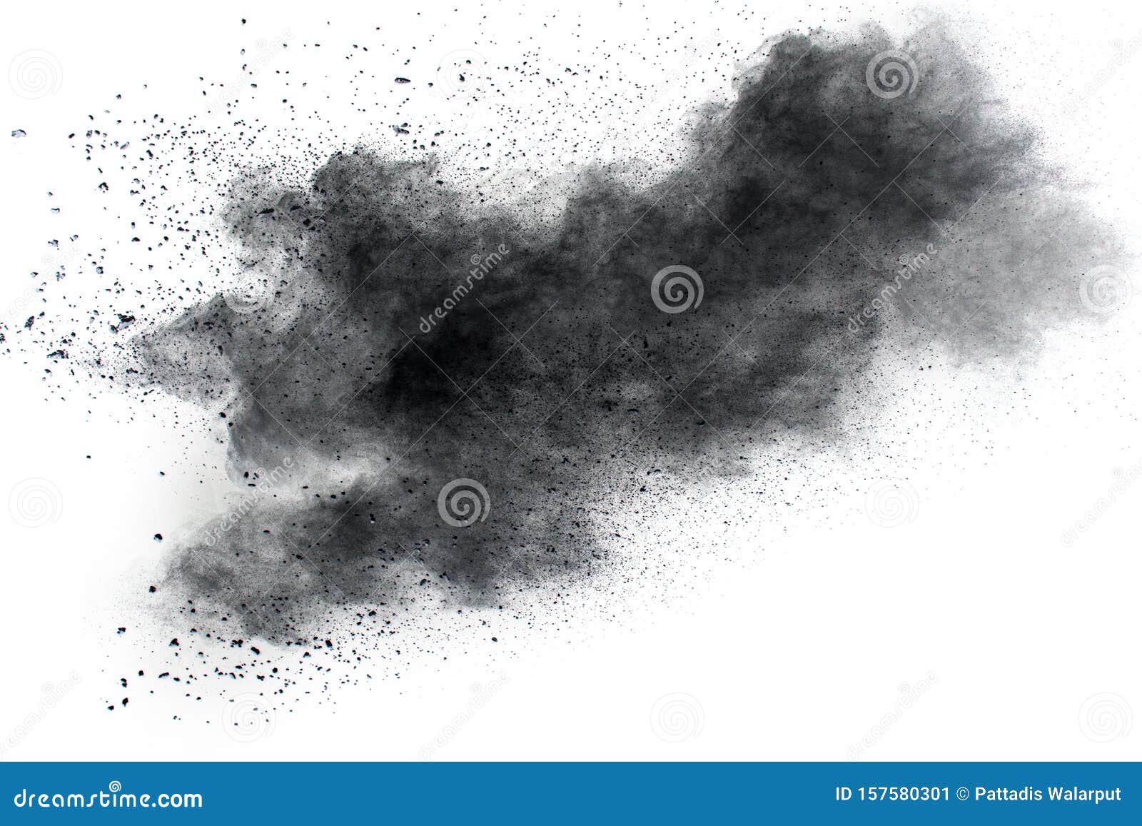 Abstract Black Dust Splatter on White Background. Stock Image - Image ...