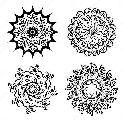 Abstract Black Elements for Design - Vector Set Stock Vector ...