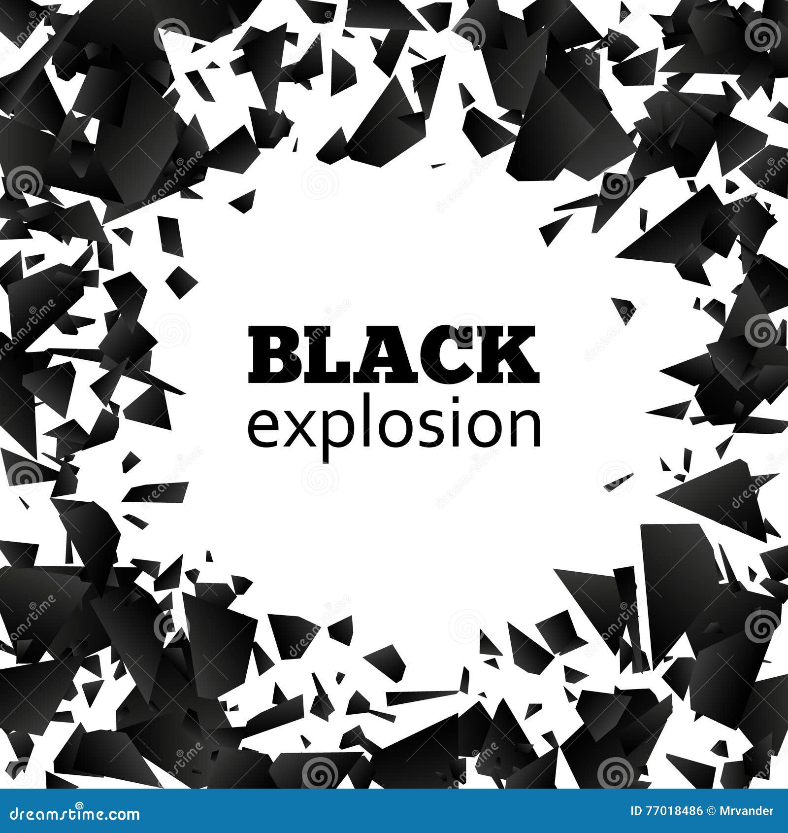 Abstract Black Explosion on a White Background. Stock Vector ...