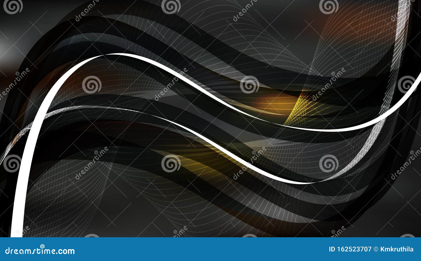 Abstract Black Flow Curves Background Vector Image Stock Vector ...