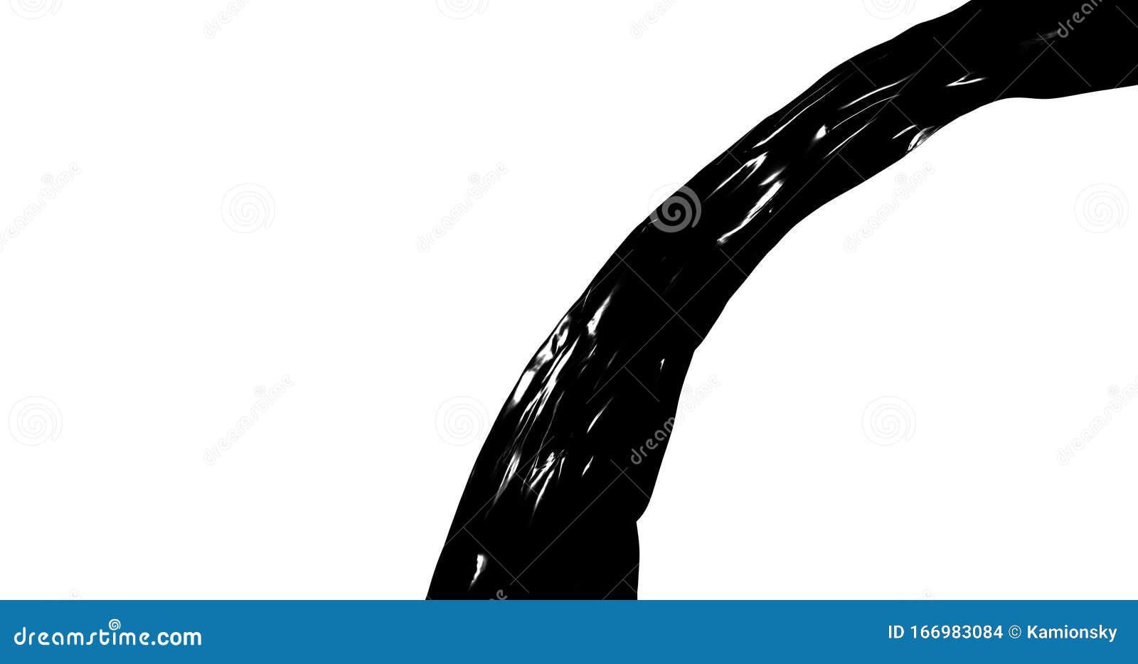 Abstract Black Flow . Oil Fluid Texture. 3D Rendering Stock Photo ...