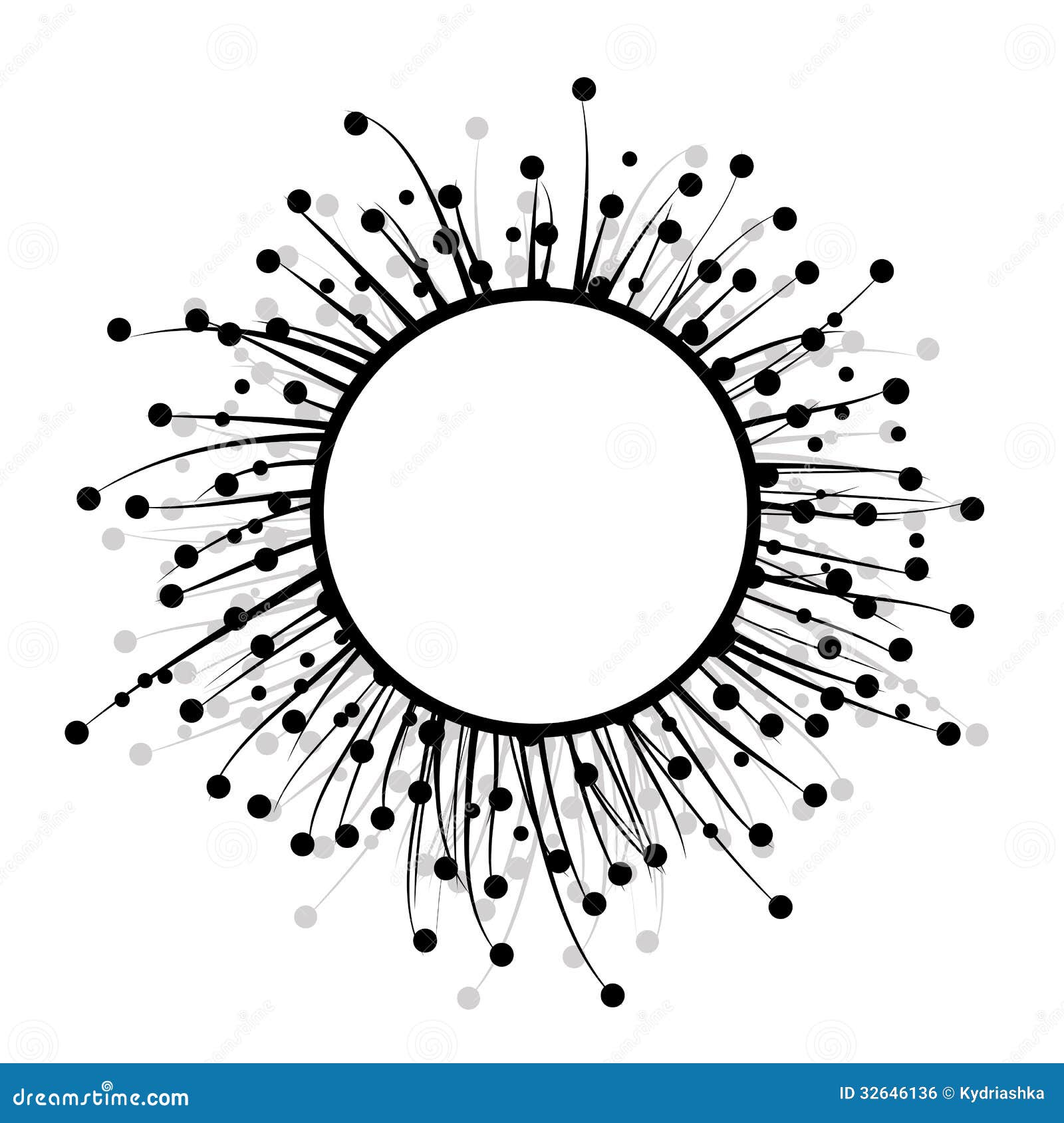 Abstract Black Frame with Rays for Your Design Stock Vector ...
