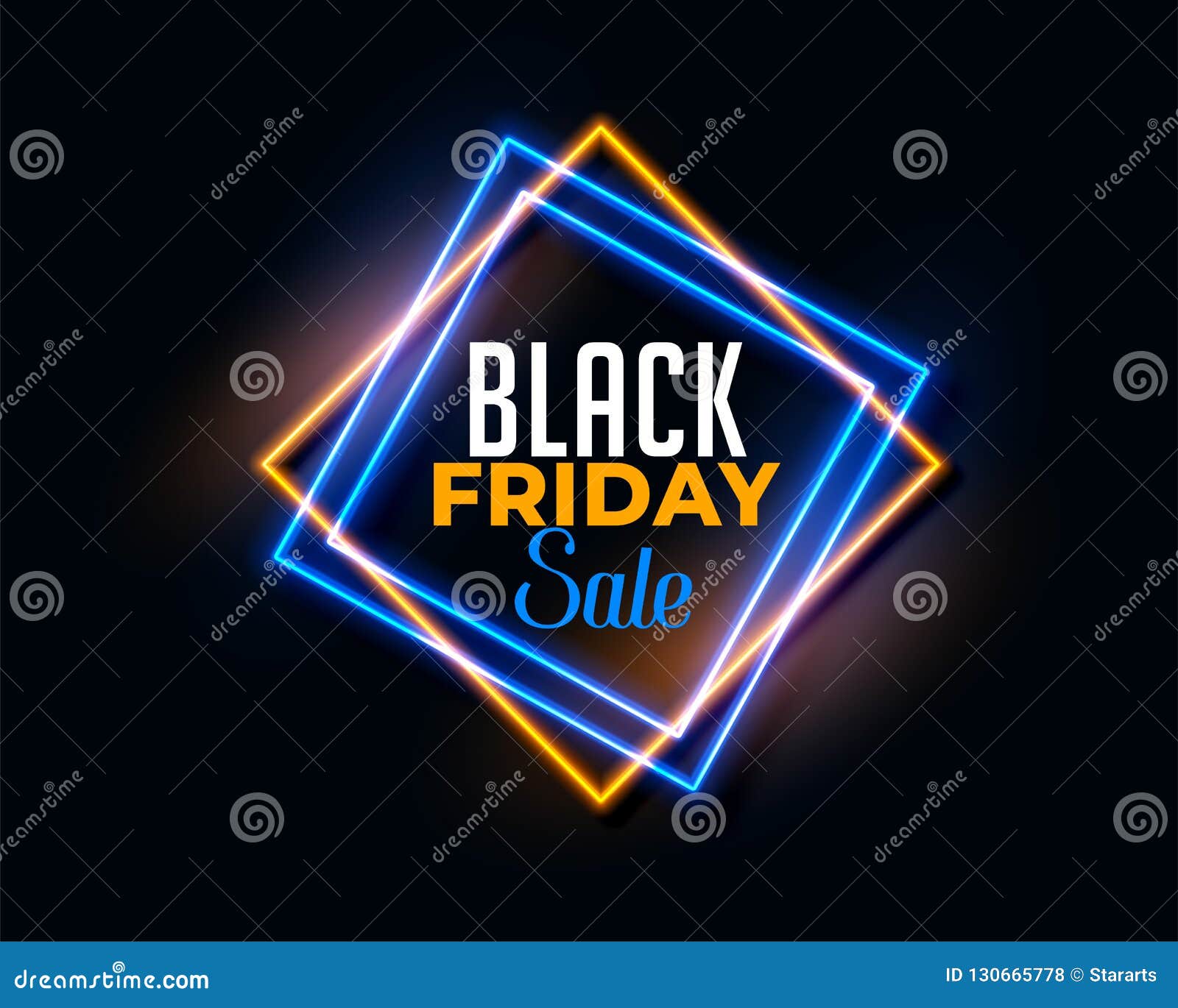 Abstract Black Friday Background in Neon Light Effect Stock Vector ...