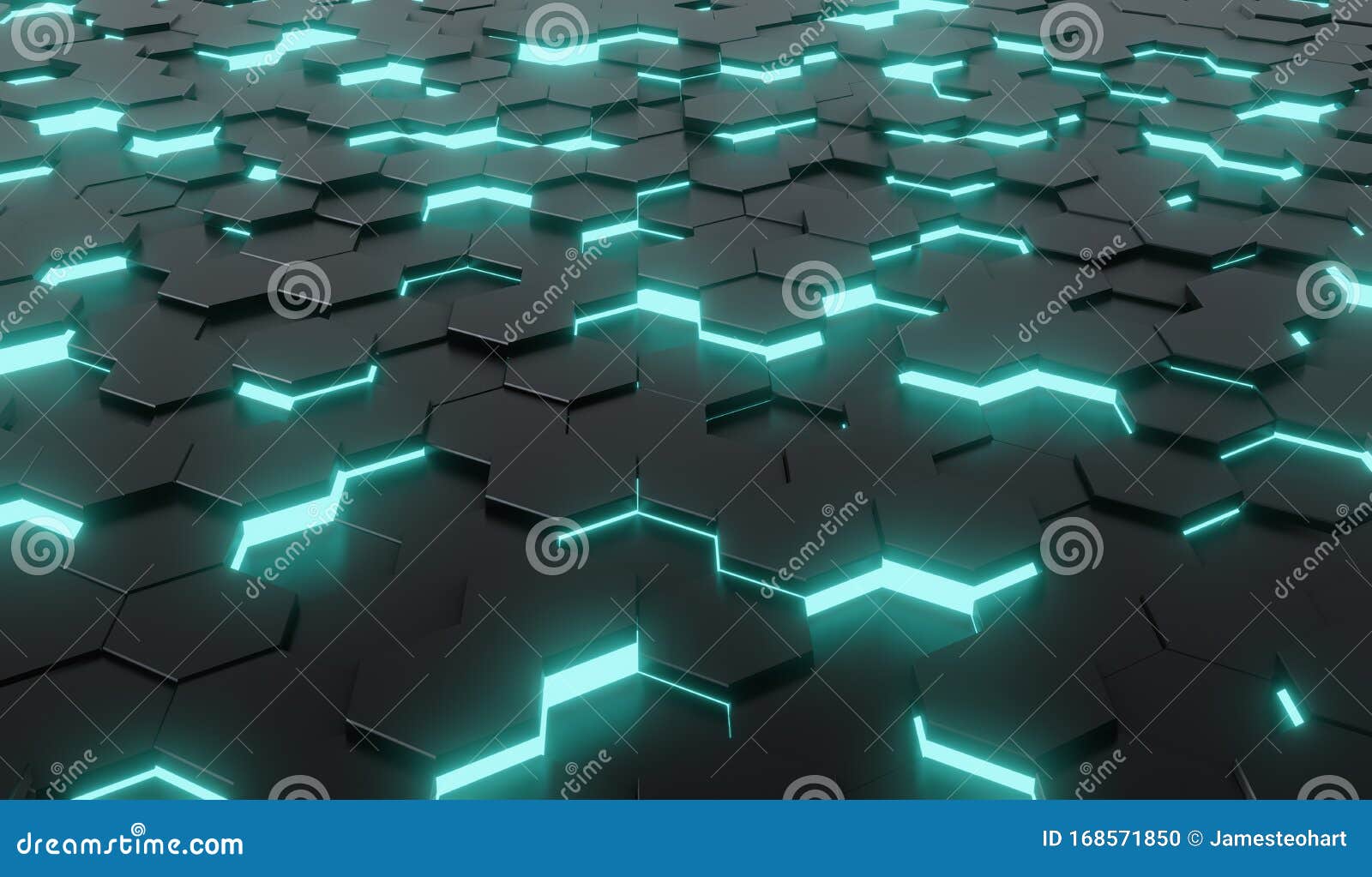 Abstract Black Of Futuristic Surface Honeycom Hexagon Pattern Stock Illustration Illustration