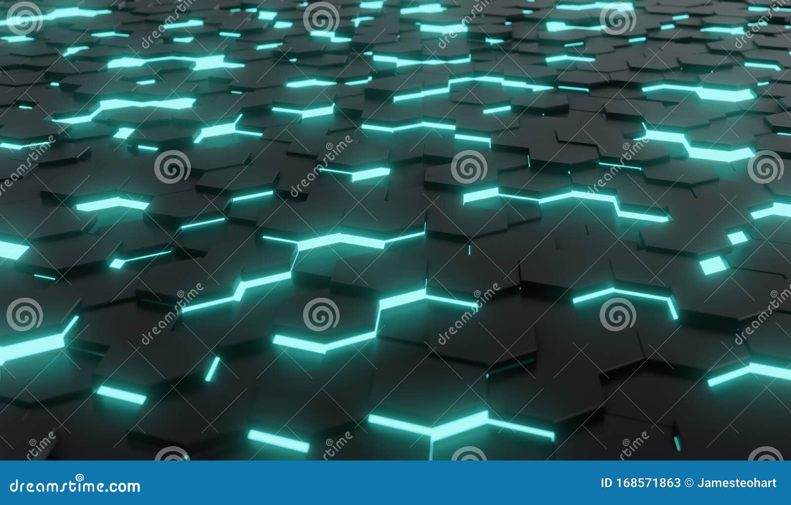Abstract Black Of Futuristic Surface Honeycom Hexagon Pattern Stock Illustration Illustration