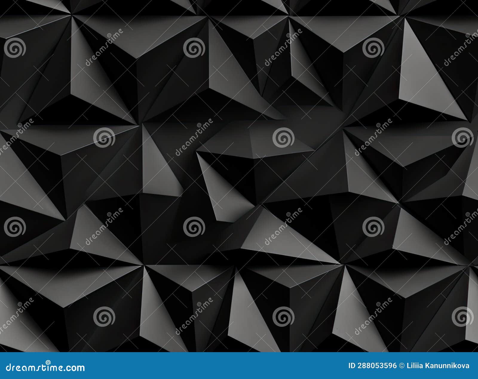 Abstract Black Geometric Background. Gold Texture with Shadow. SEAMLESS ...