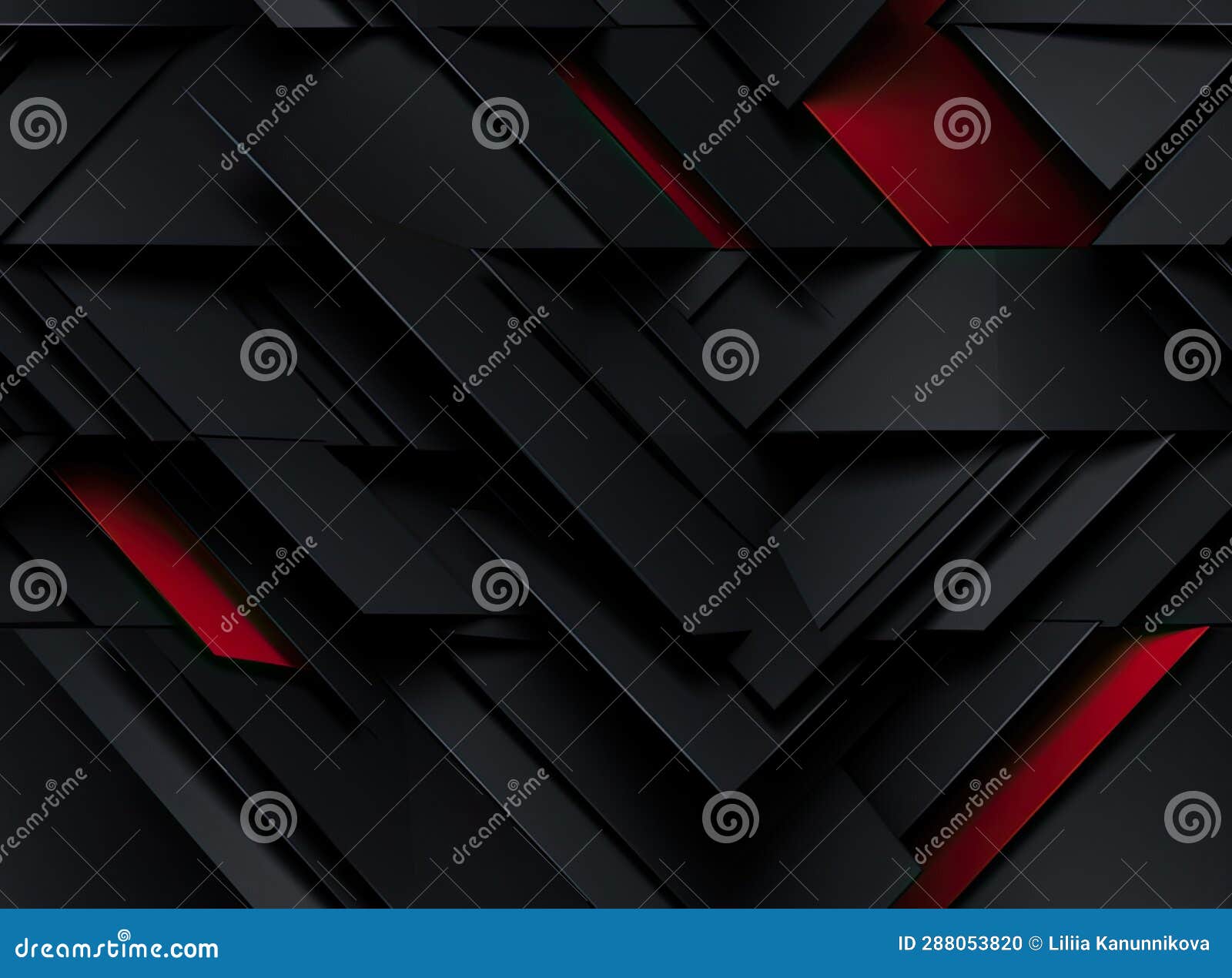 Abstract Black Geometric Background. Gold Texture with Shadow. SEAMLESS ...