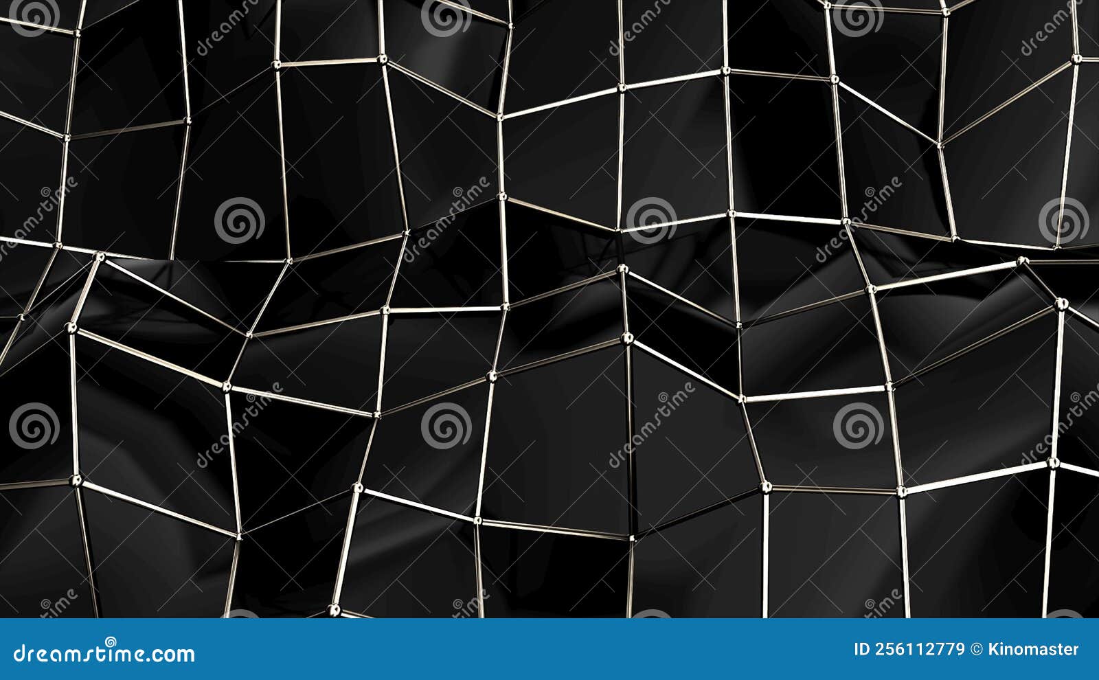 Abstract Black Geometric Bumpy Surface with Kinks from Glossy Blocks ...