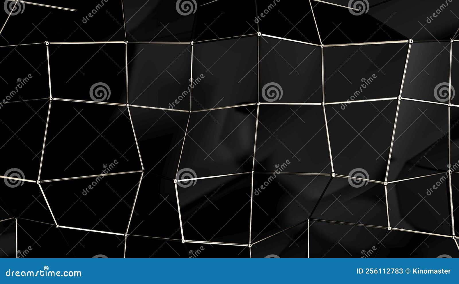 Abstract Black Geometric Bumpy Surface with Kinks from Glossy Blocks ...