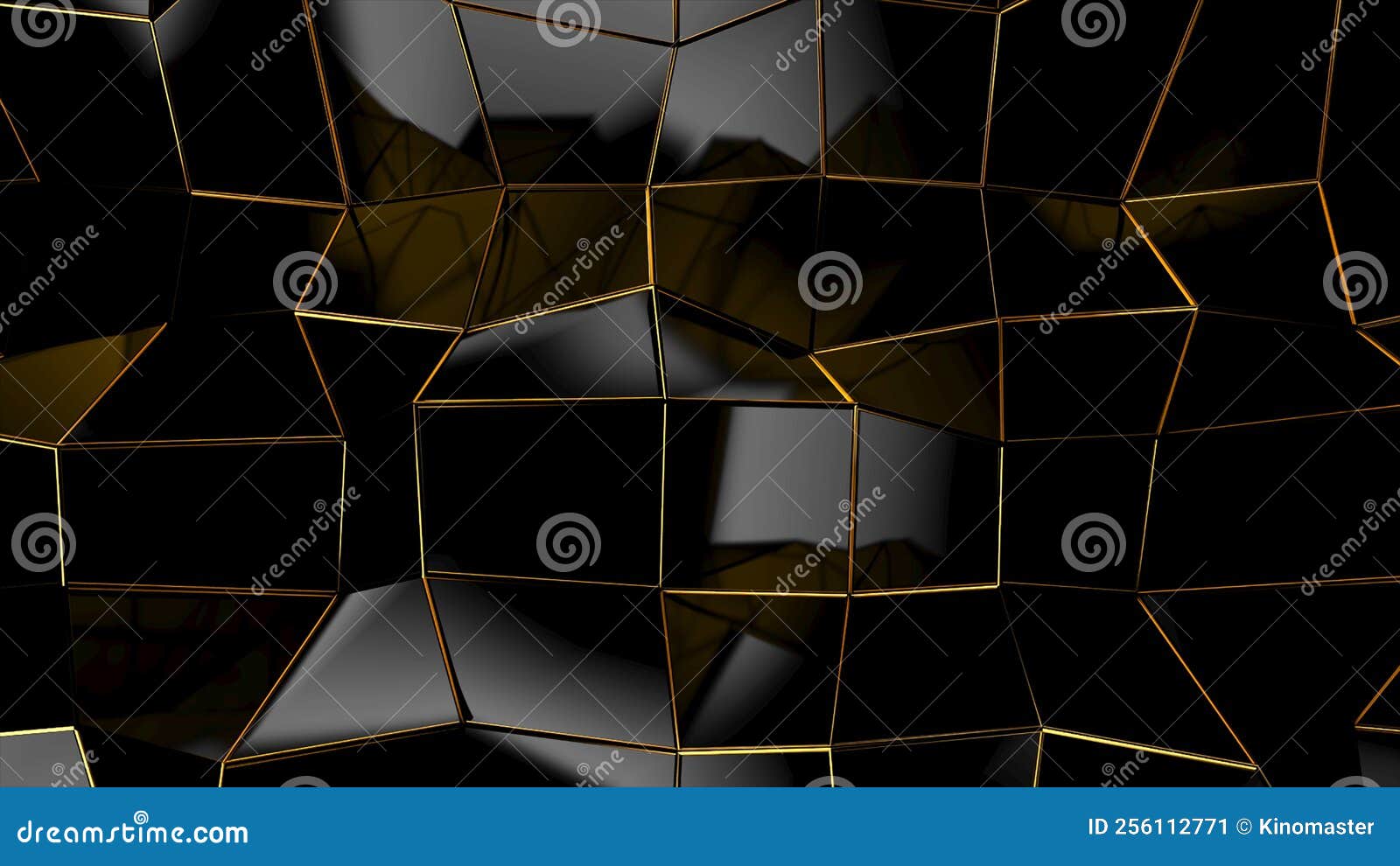 Abstract Black Geometric Bumpy Surface with Kinks from Glossy Blocks ...