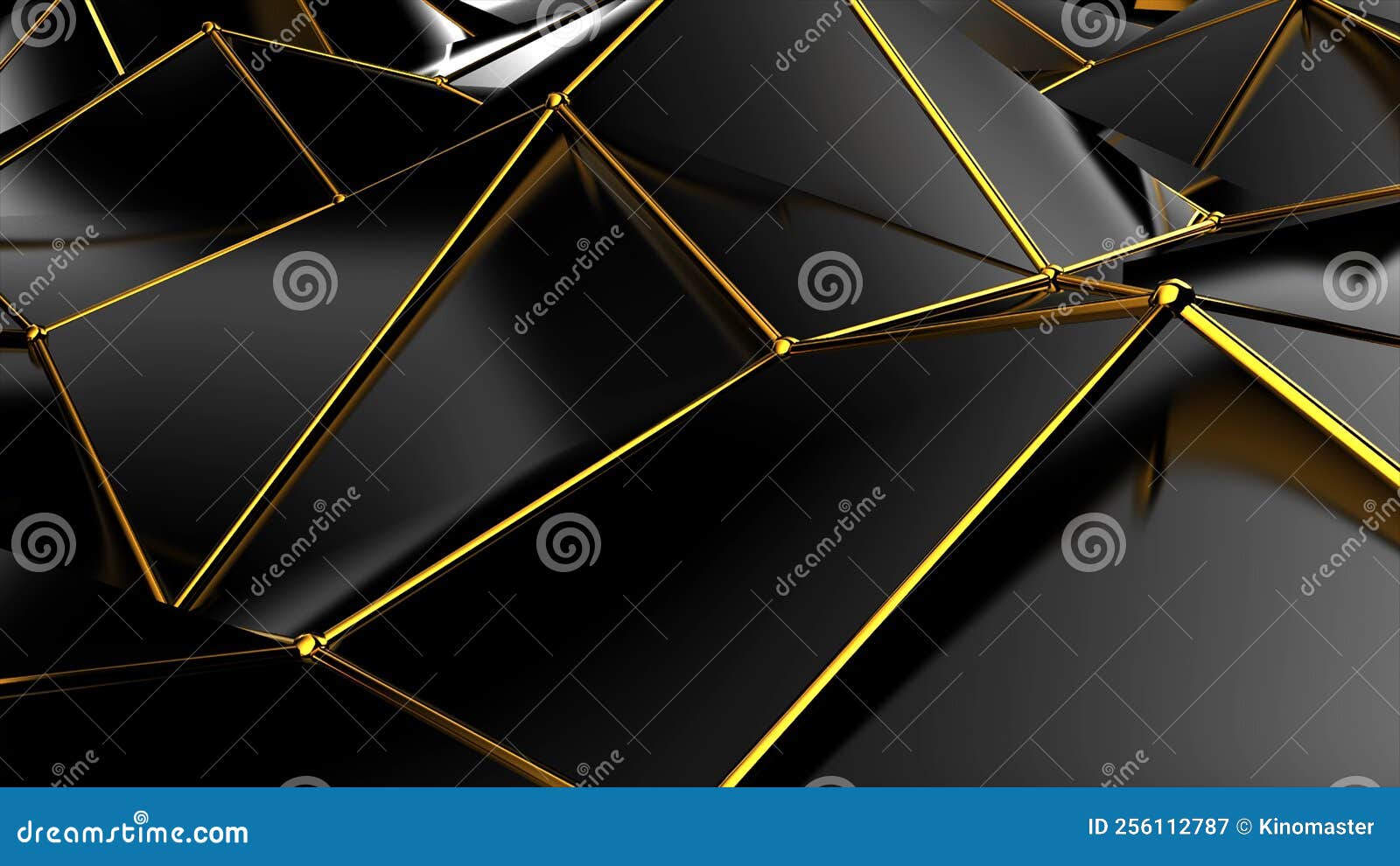 Abstract Black Geometric Bumpy Surface with Kinks from Glossy Blocks ...