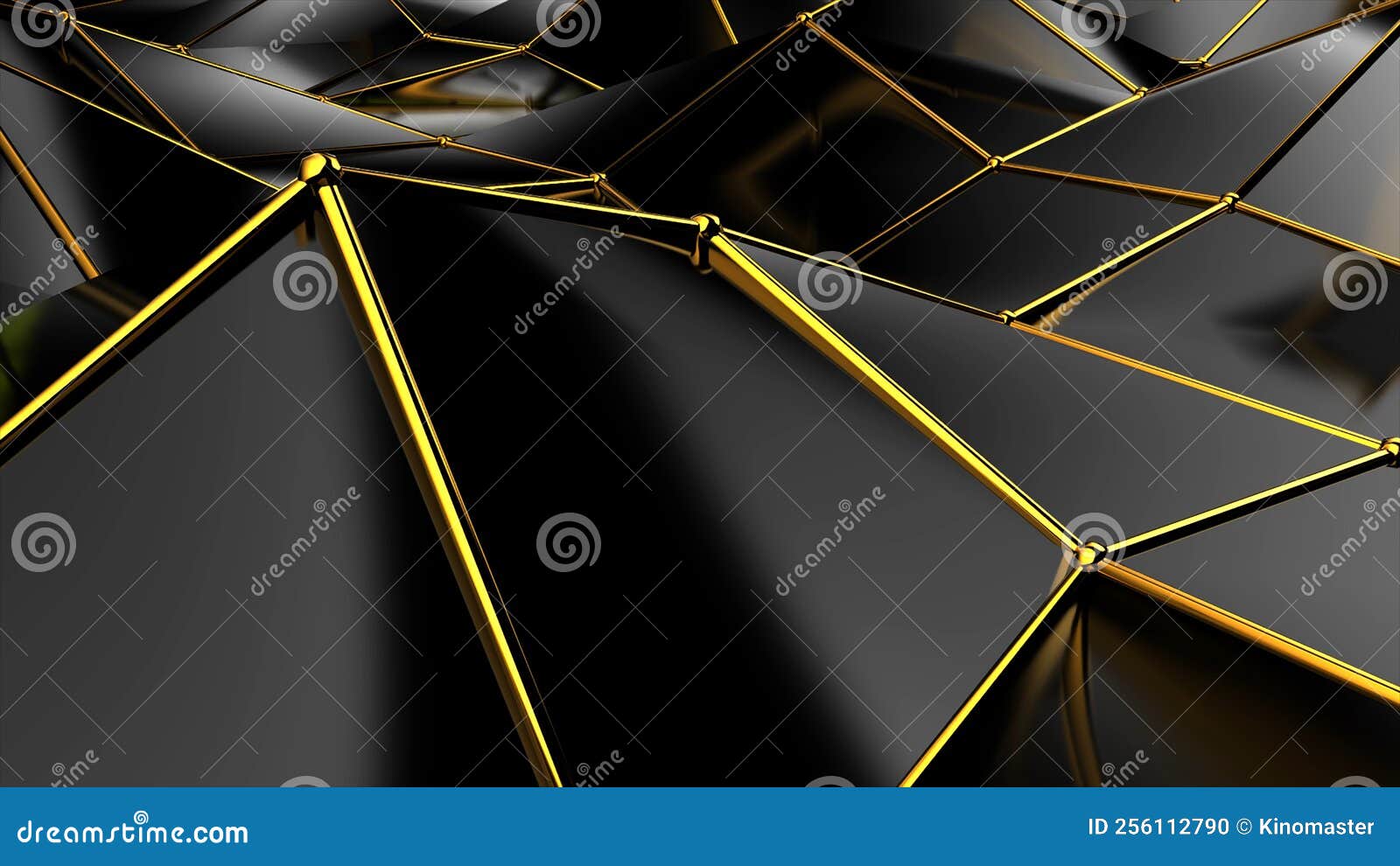 Abstract Black Geometric Bumpy Surface with Kinks from Glossy Blocks ...