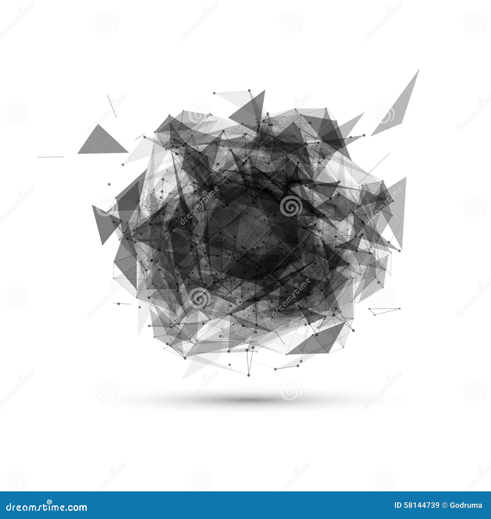 Abstract Black Geometric Explosion. Vector Speech Stock Vector ...