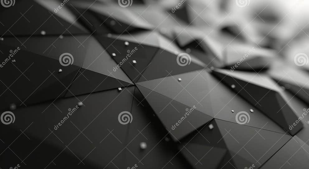Abstract Black Geometric Wall Design with Triangular Shapes and ...