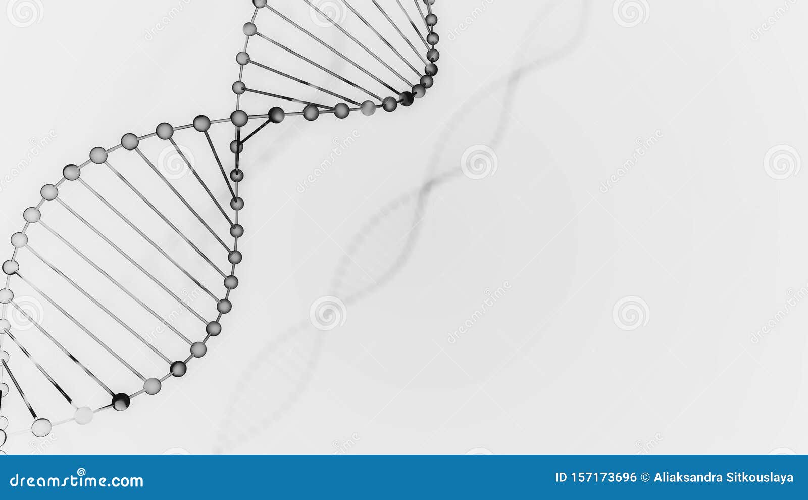 Abstract Black Glittering DNA Double Helix with Depth of Field ...