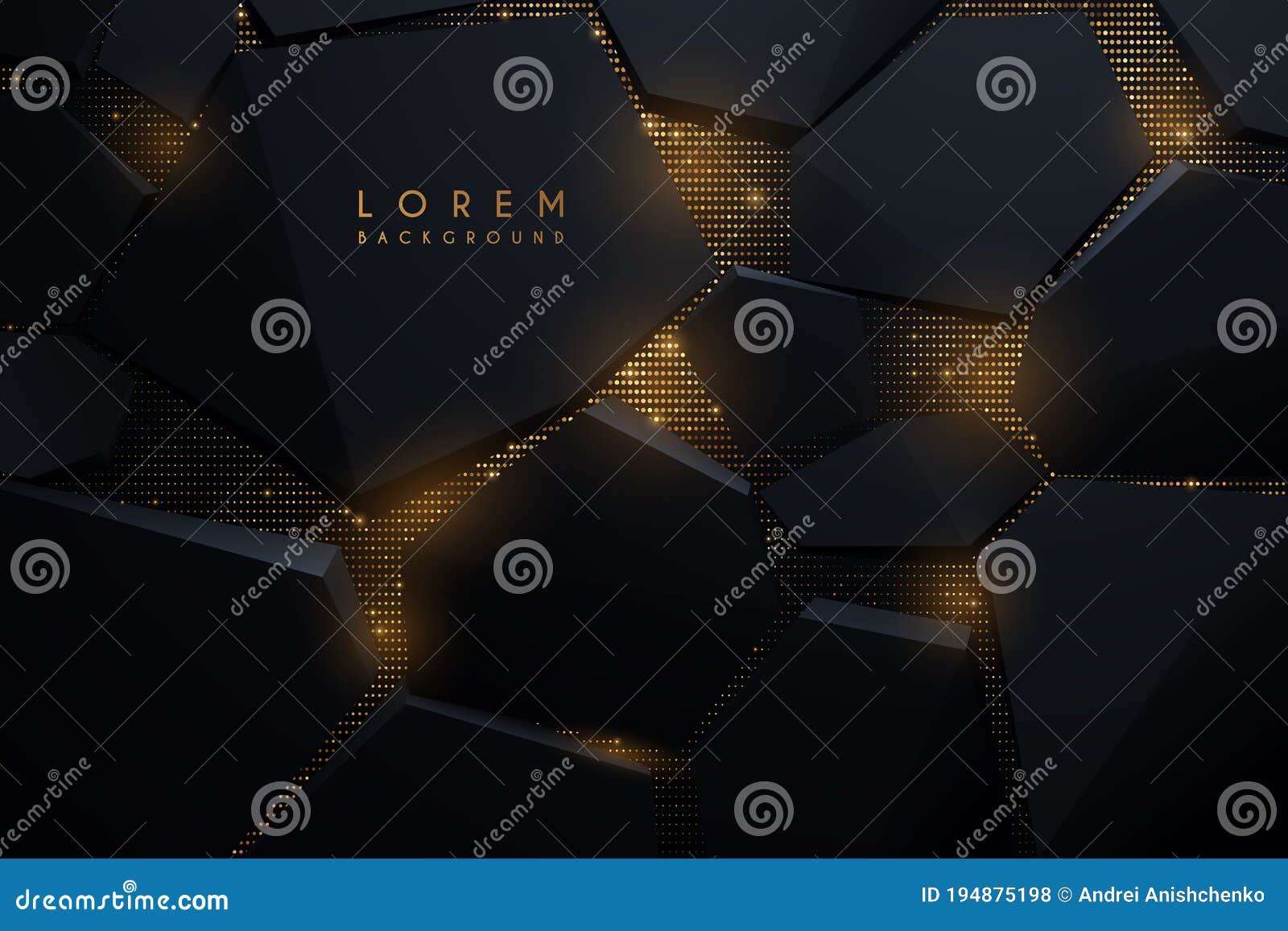 Red Gold Background With Black Accents. Template For Design. Copy Space ...