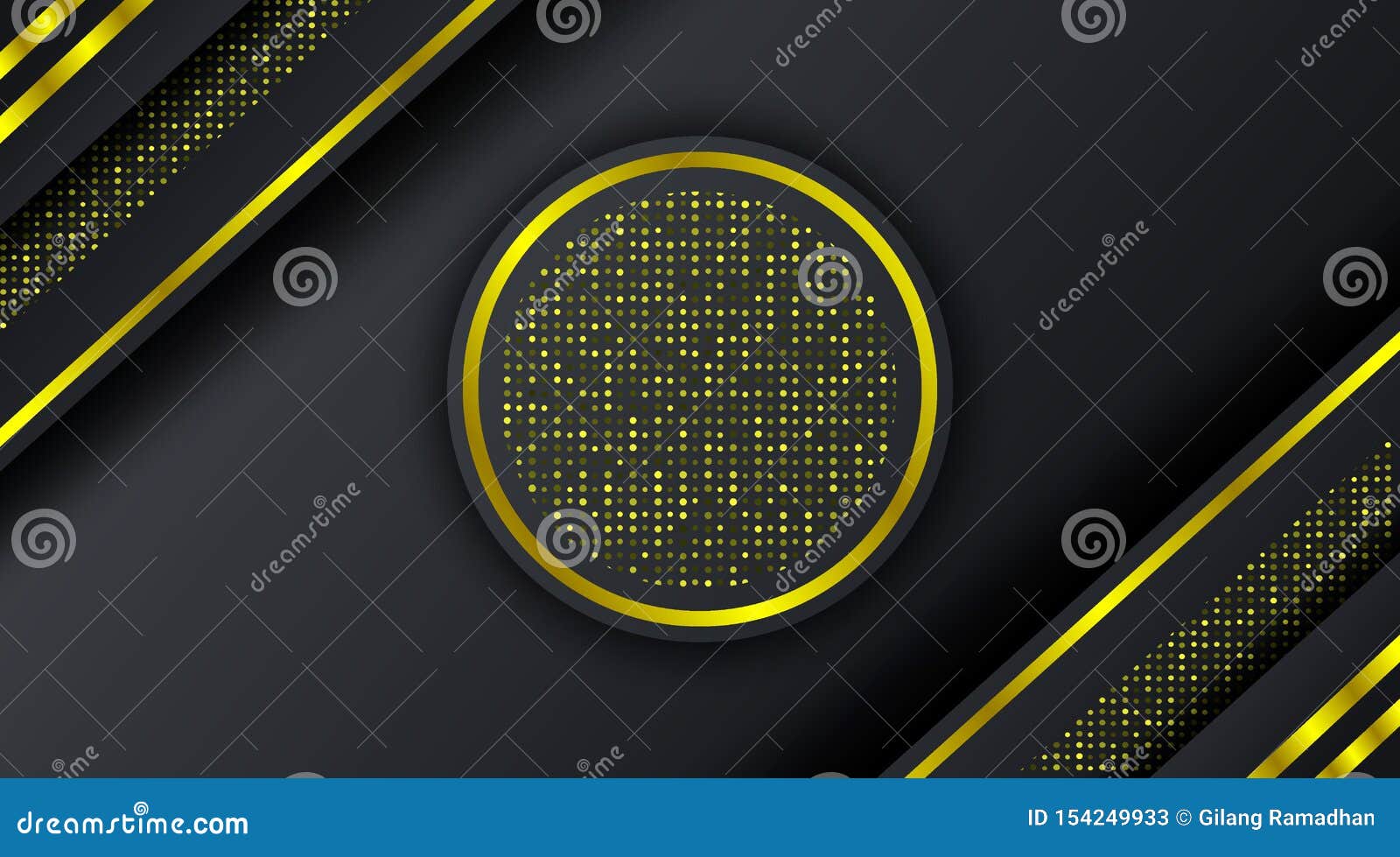 Abstract Black Gold Frame Tech Glowing Elegant Luxury Design Background ...