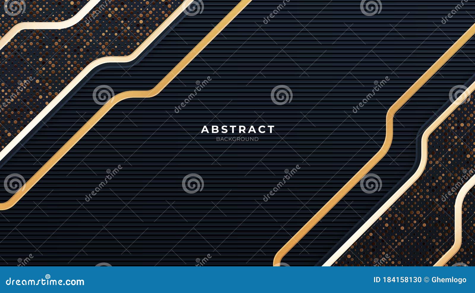 Abstract Black with Gold Line Technology Background Modern Futuristic ...