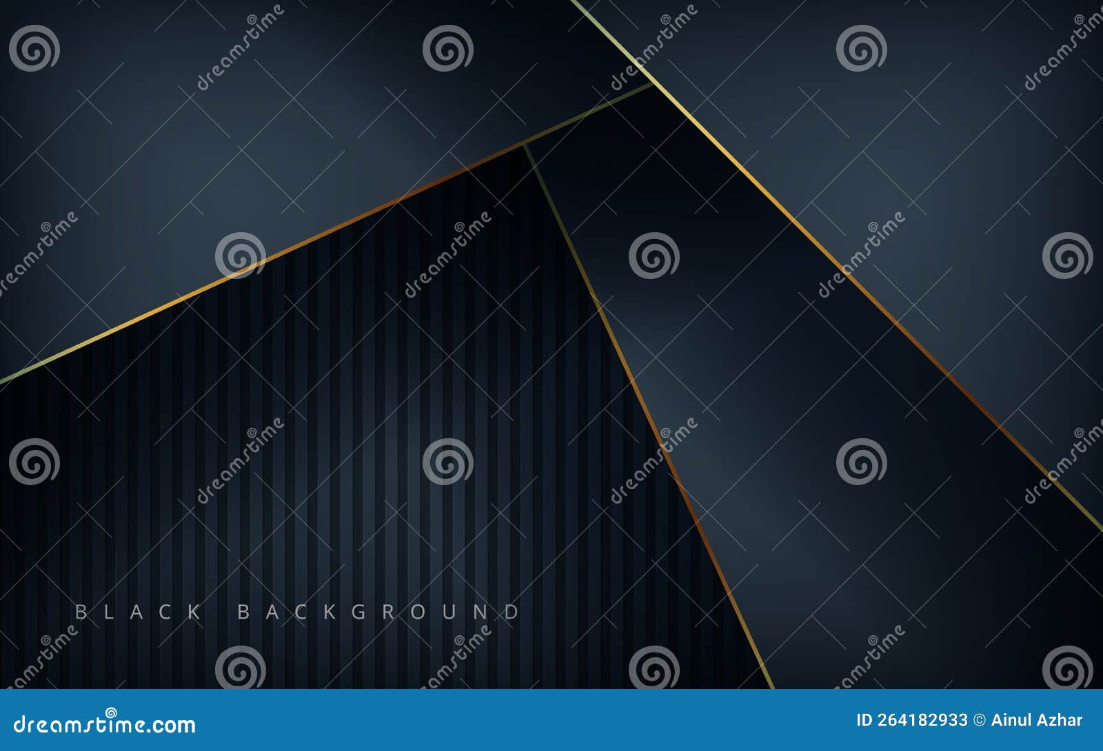 Abstract Black Golden Line Overlap Layers Texture Background. Stock ...