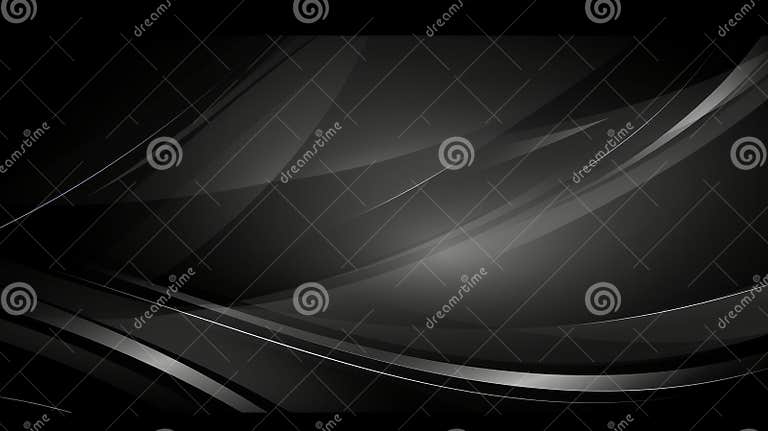 Abstract Black Gradient Background, Elegant Wavy Lines with Black and ...