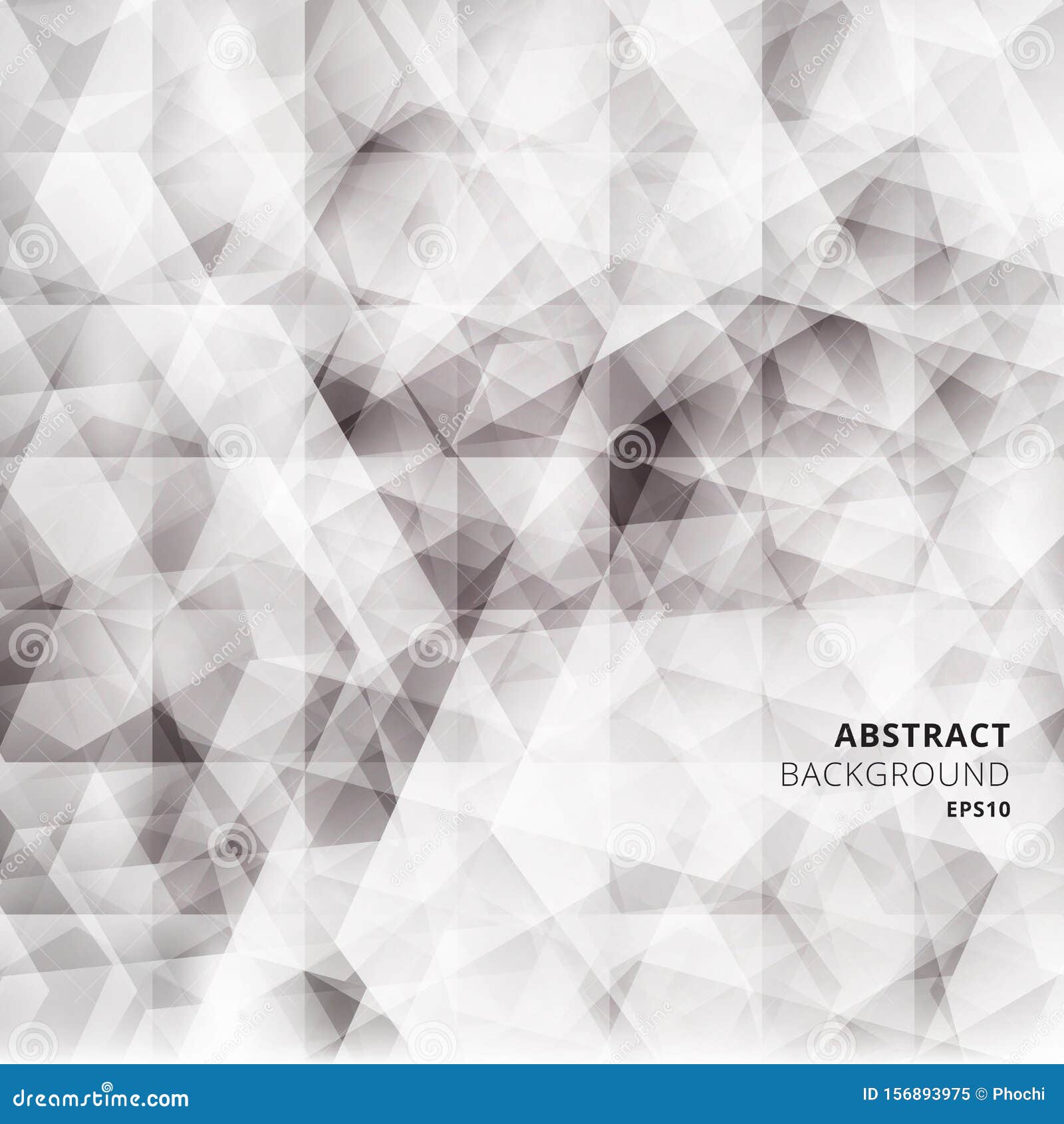 Abstract Black and Gray Gradient Low Polygon Geometric Pattern White ...