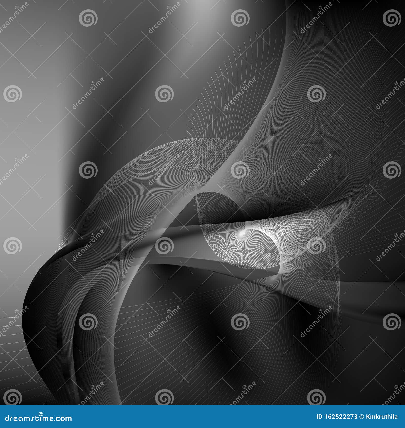 Abstract Black and Grey Flow Curves Background Stock Vector ...
