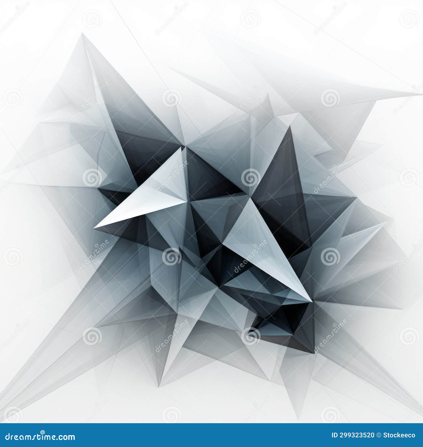 Abstract Black and Grey Triangle Design with Transparent Layers Stock ...