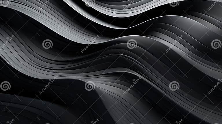 Abstract Black and Grey Wave Pattern Wallpaper Stock Illustration ...