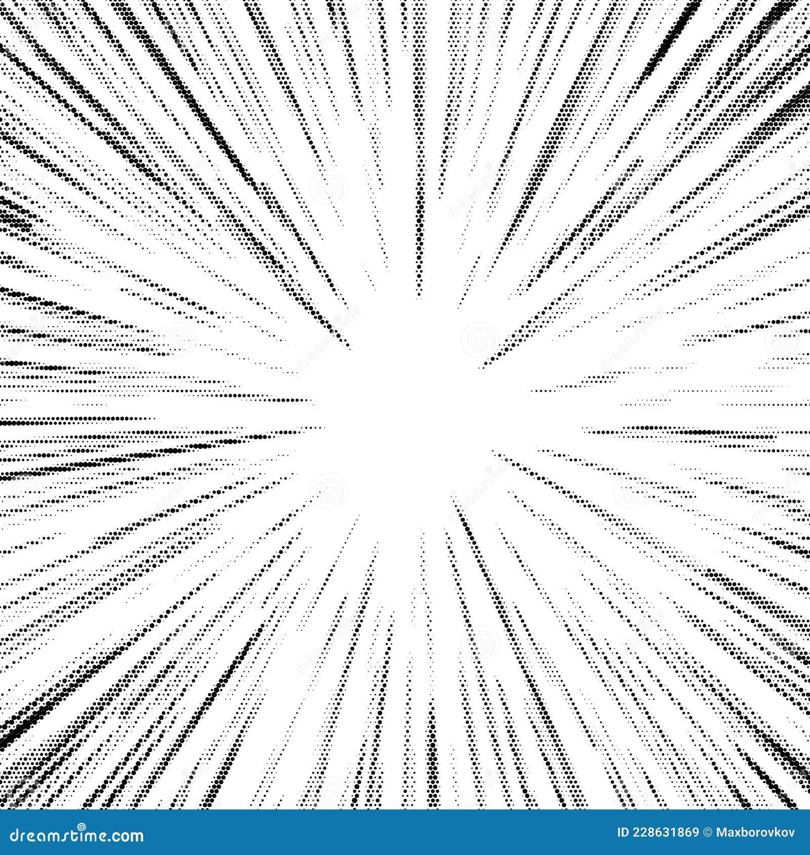 Abstract Black Halftone Star or Sun Rays Stock Vector - Illustration of ...