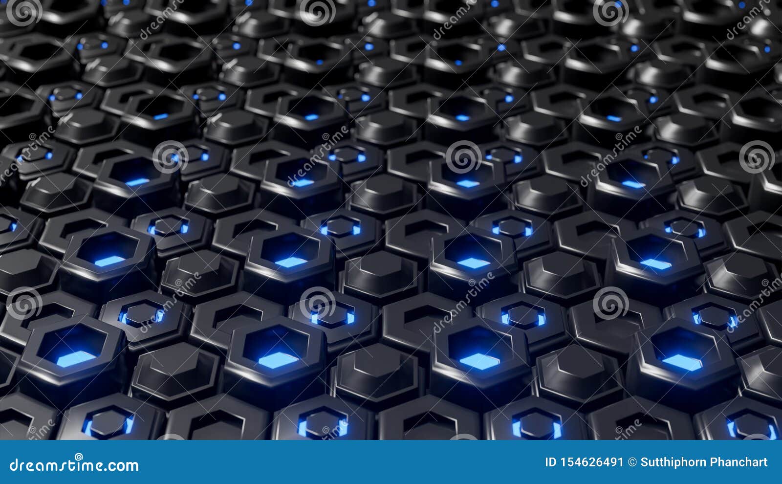 Abstract Black Hexagonal Geometric Layered. Futuristic Hexagons Surface ...