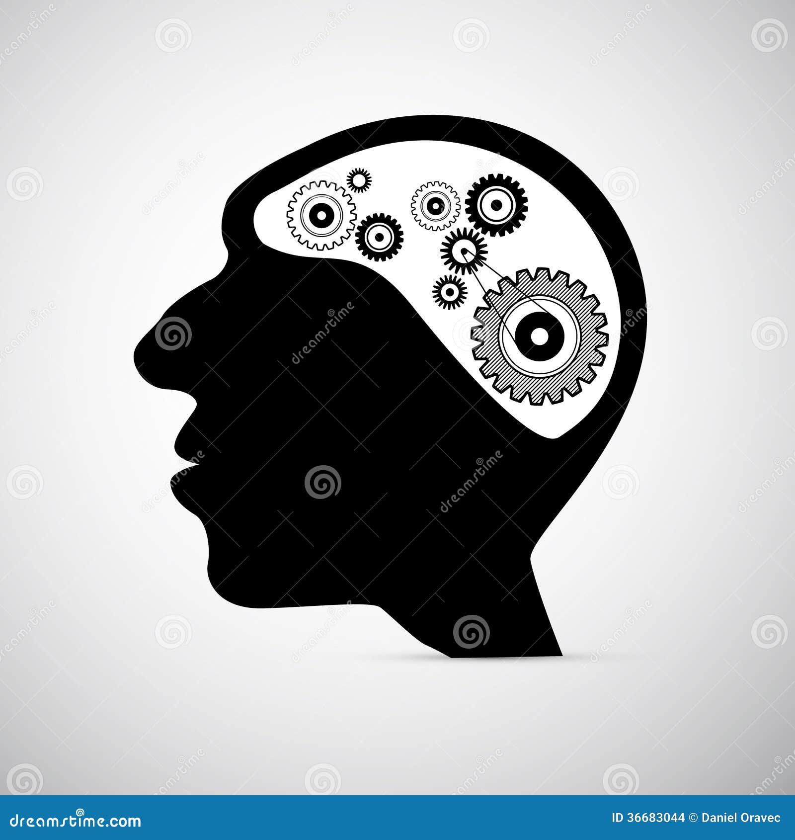 Abstract Black Human Head stock vector. Illustration of intelligence ...
