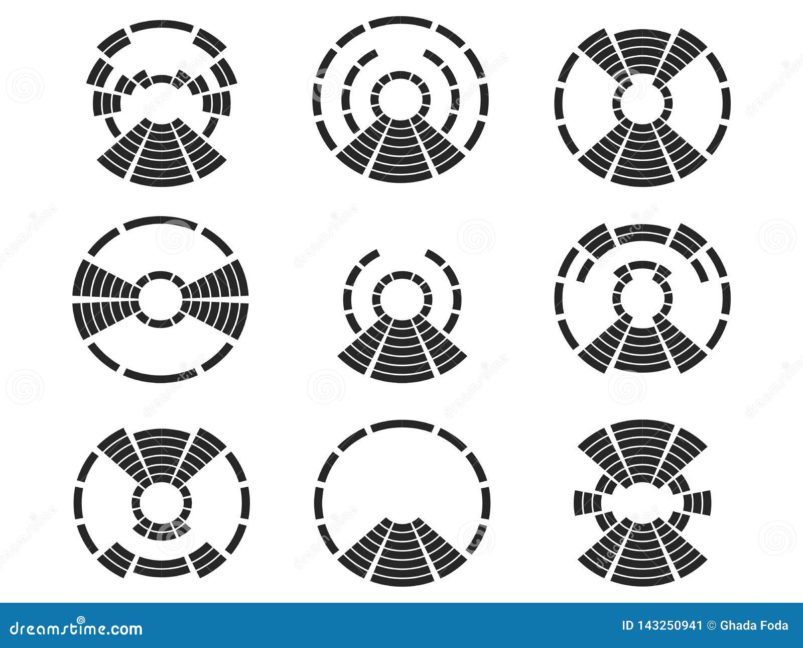 Abstract black icons stock illustration. Illustration of portrait ...