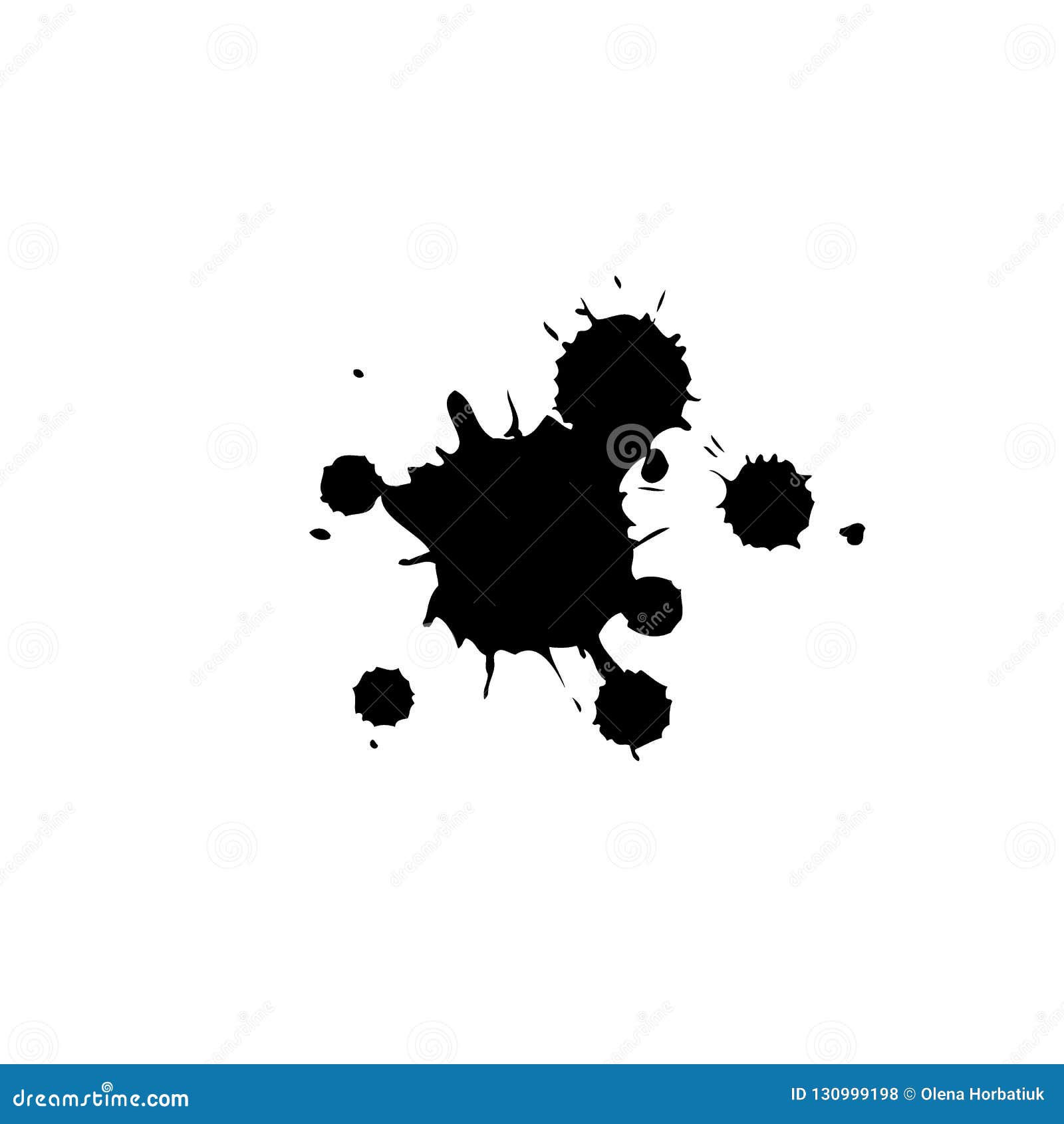 Abstract Black Ink Blot Background. Vector Illustration Stock Vector ...