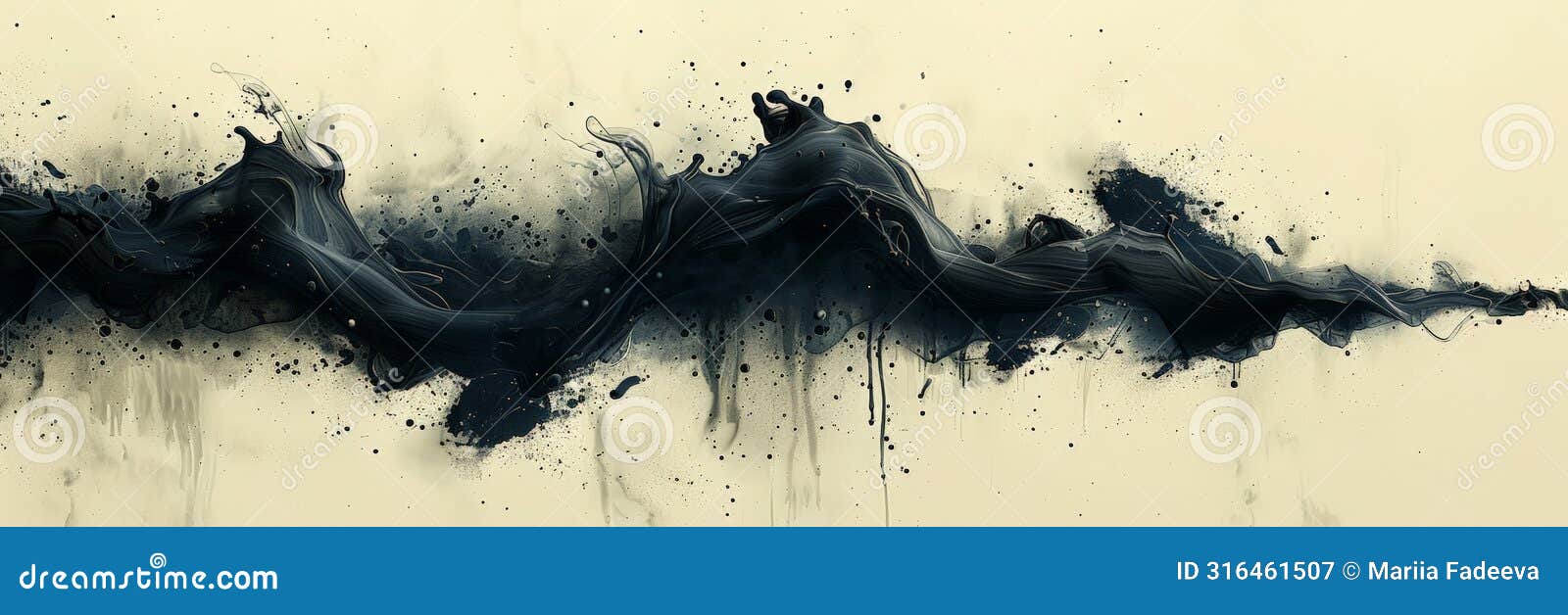 Abstract Black Ink Splash on White, Ideal for Modern Art Concepts ...