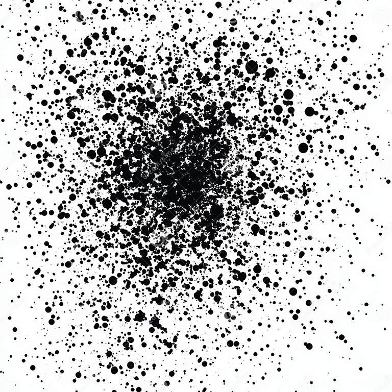Abstract Black Ink Splatter on White Background Stock Photo - Image of ...