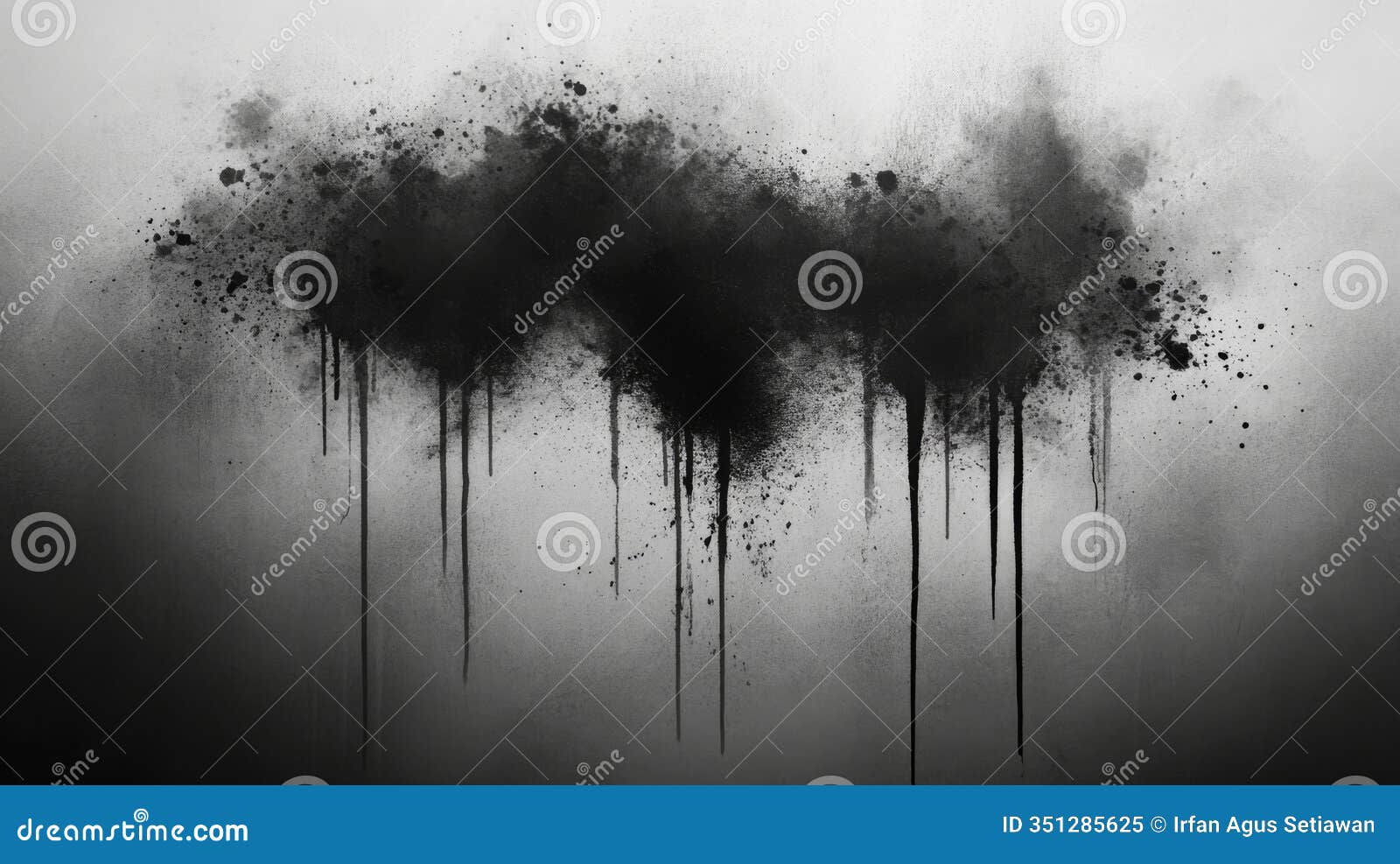 Abstract Black Ink Spray Dripping Down Wall Stock Illustration ...