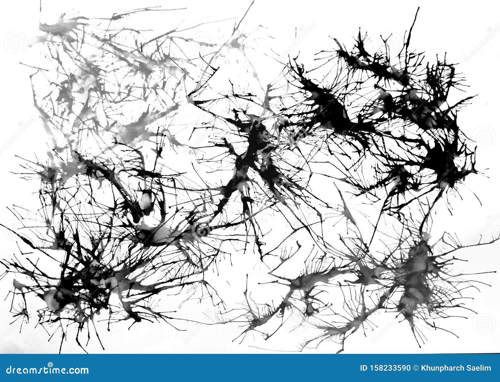 Abstract Black Ink Spread Together Stock Photo - Image of element ...